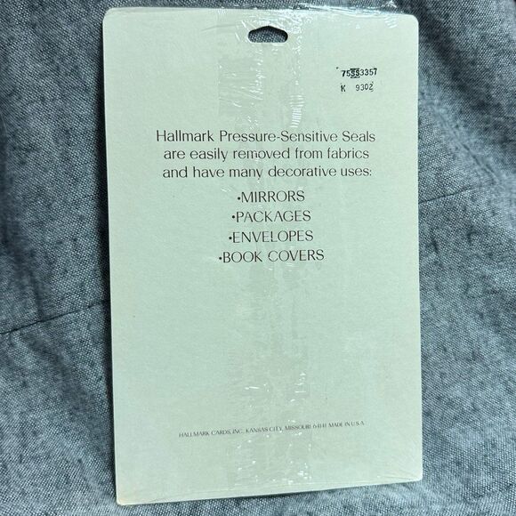 Hallmark | Office | Vintage 979 Hallmark Silver Foil Metallic Icon ...